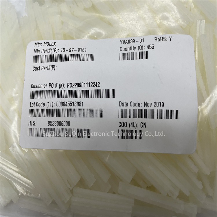 Available from stock, MOLEX original genuine connector 15-97-9161 ...