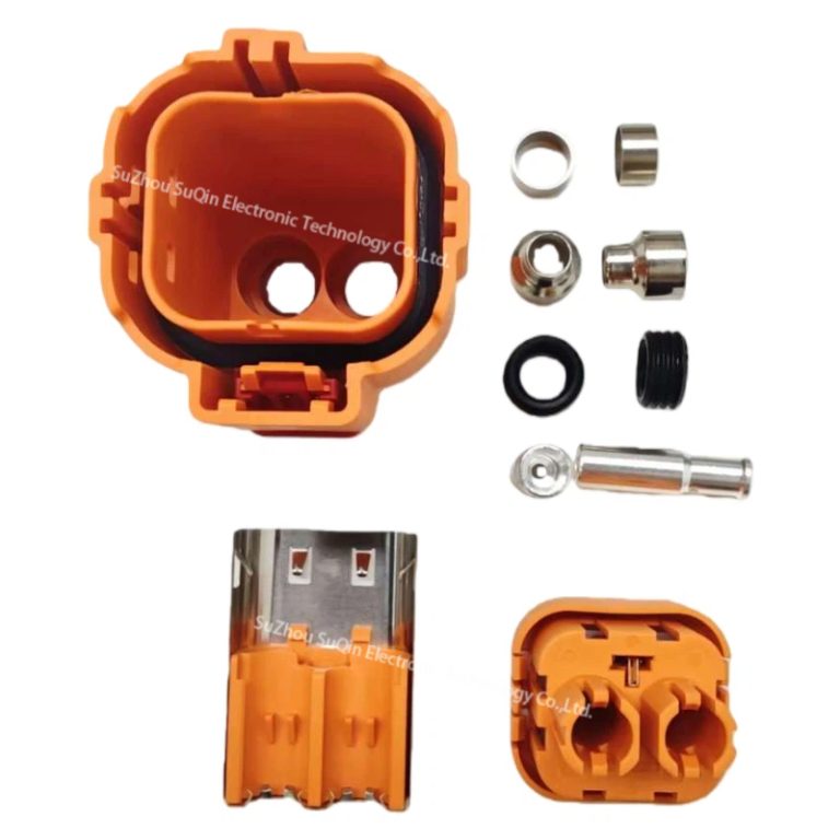 HVC2PG36FS110 High Voltage 2-Pin EV Connector Plug | Gray Housing ...